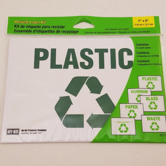 Hy-Ko Products | Other | Recycle Label Kit 6 Pack 7 X 5 Vinyl Labels ...